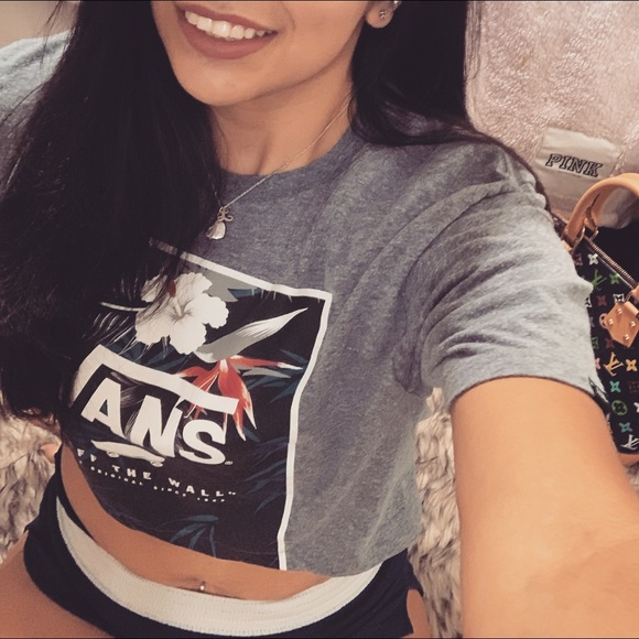 Vans | Tops | Reworked Vans Crop Top One Of A Kind | Poshmark